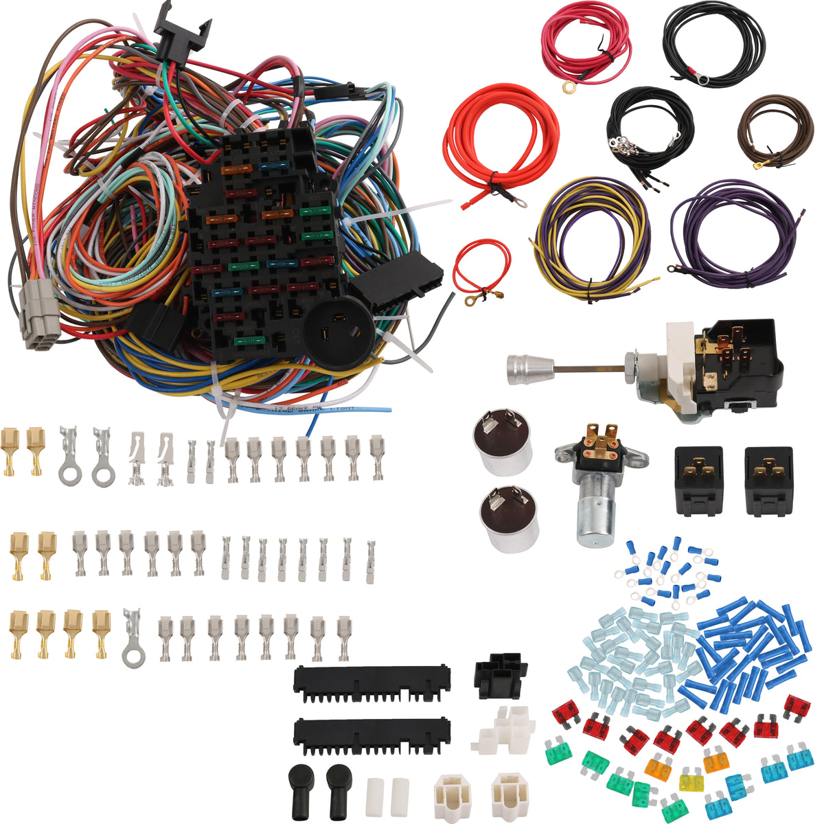 JDMSPEED Wiring Harness 22 Circuit Universal Street Rod w/ Detailed In ...
