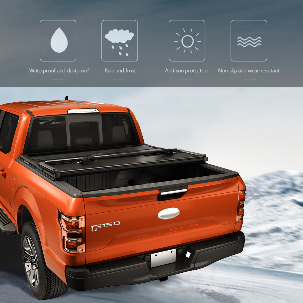 JDMSPEED 8FT Long Bed Hard 3-fold Tonneau Cover For 99-16 Ford F250 35 ...