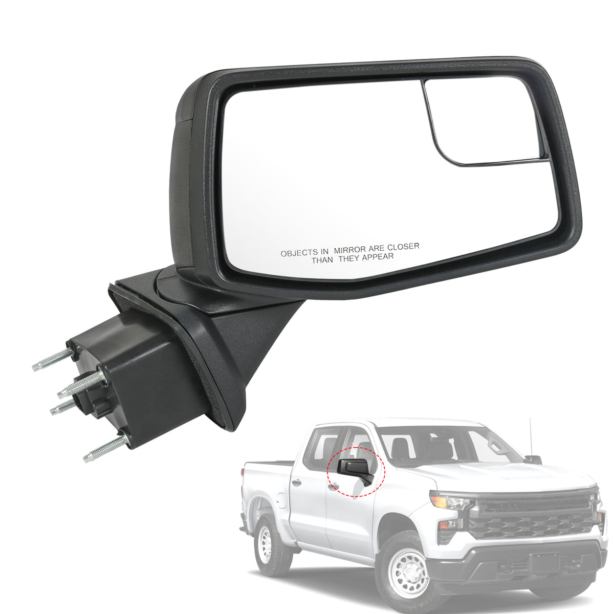 JDMSPEED Mirror Passenger Side Paintable For Chevrolet 2019-2022 Silve ...
