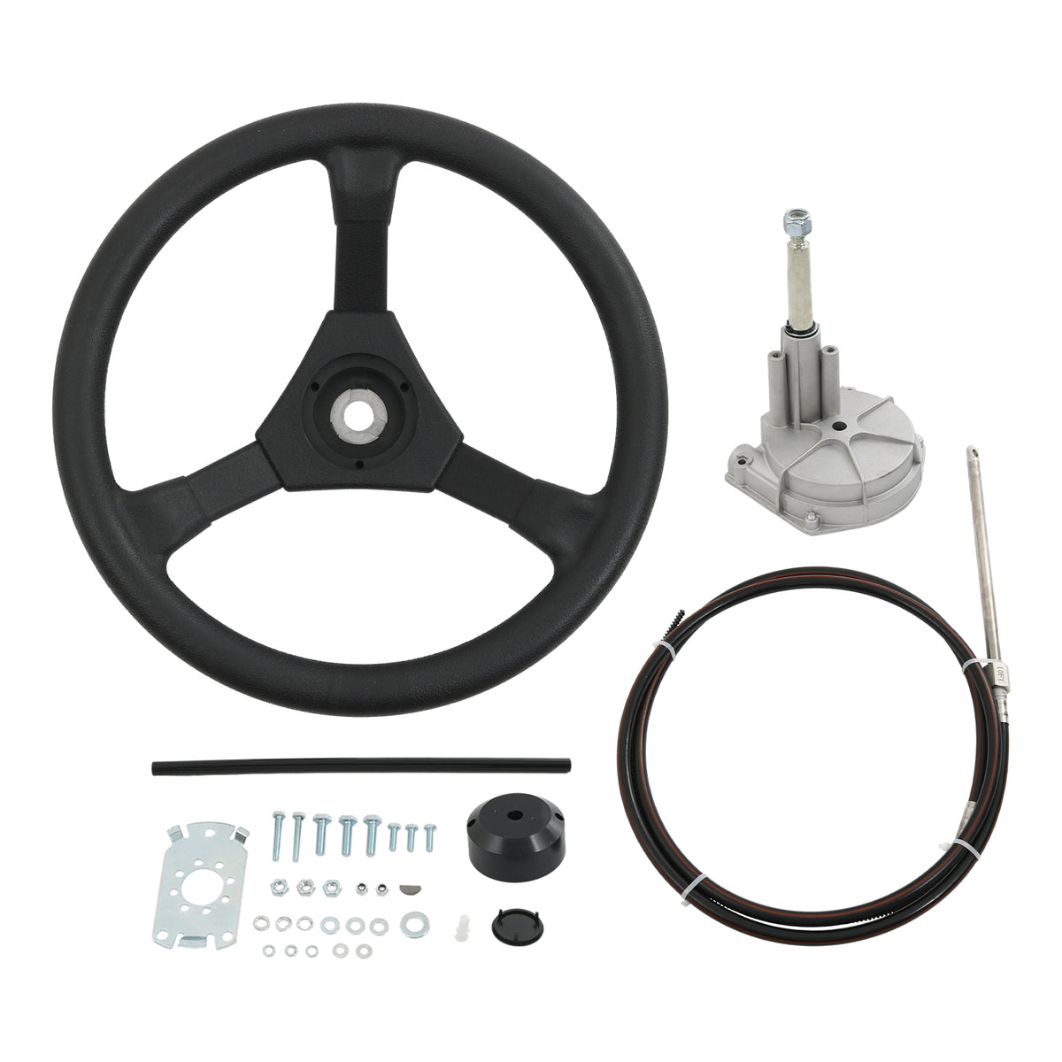 JDMSPEED 14 Feet Boat Rotary Steering System Outboard Kit Marine W/13 ...