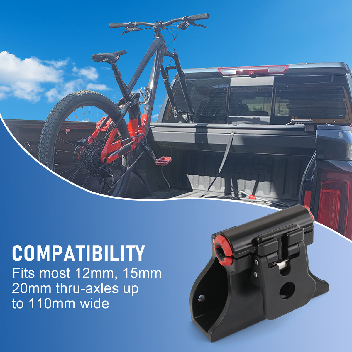 JDMSPEED Drop Top Bolt-on Thru-axle Fork Mount Bike Carrier With Lock ...