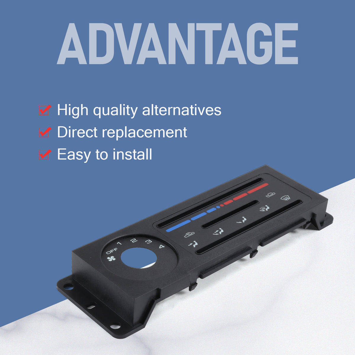 JDMSPEED Interior Trim Heater Control Panel For 1990-1997 Mazda Miata ...