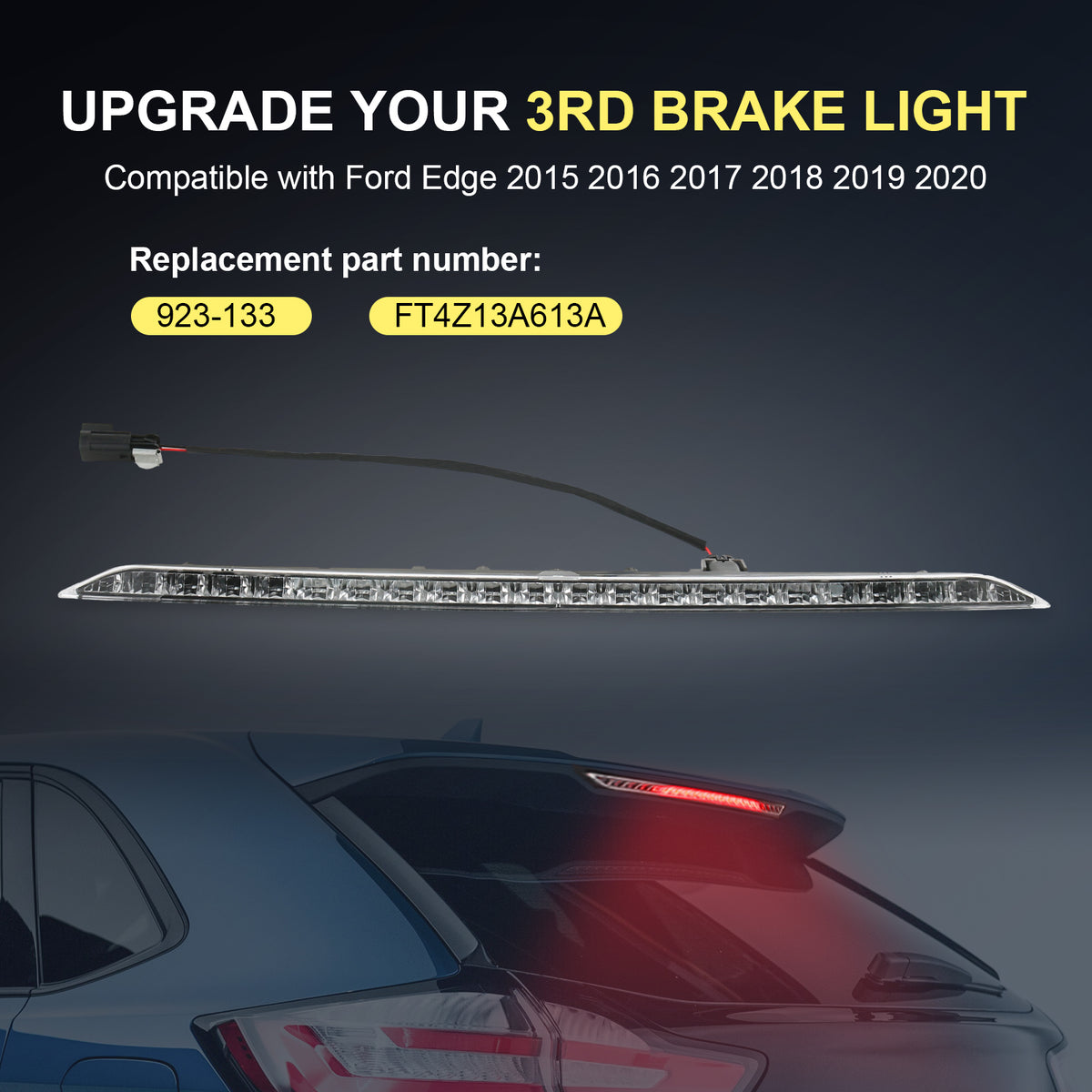 JDMSPEED FT4Z13A613A LED Third Tail Brake Light Lamp Red 923-133 For F ...