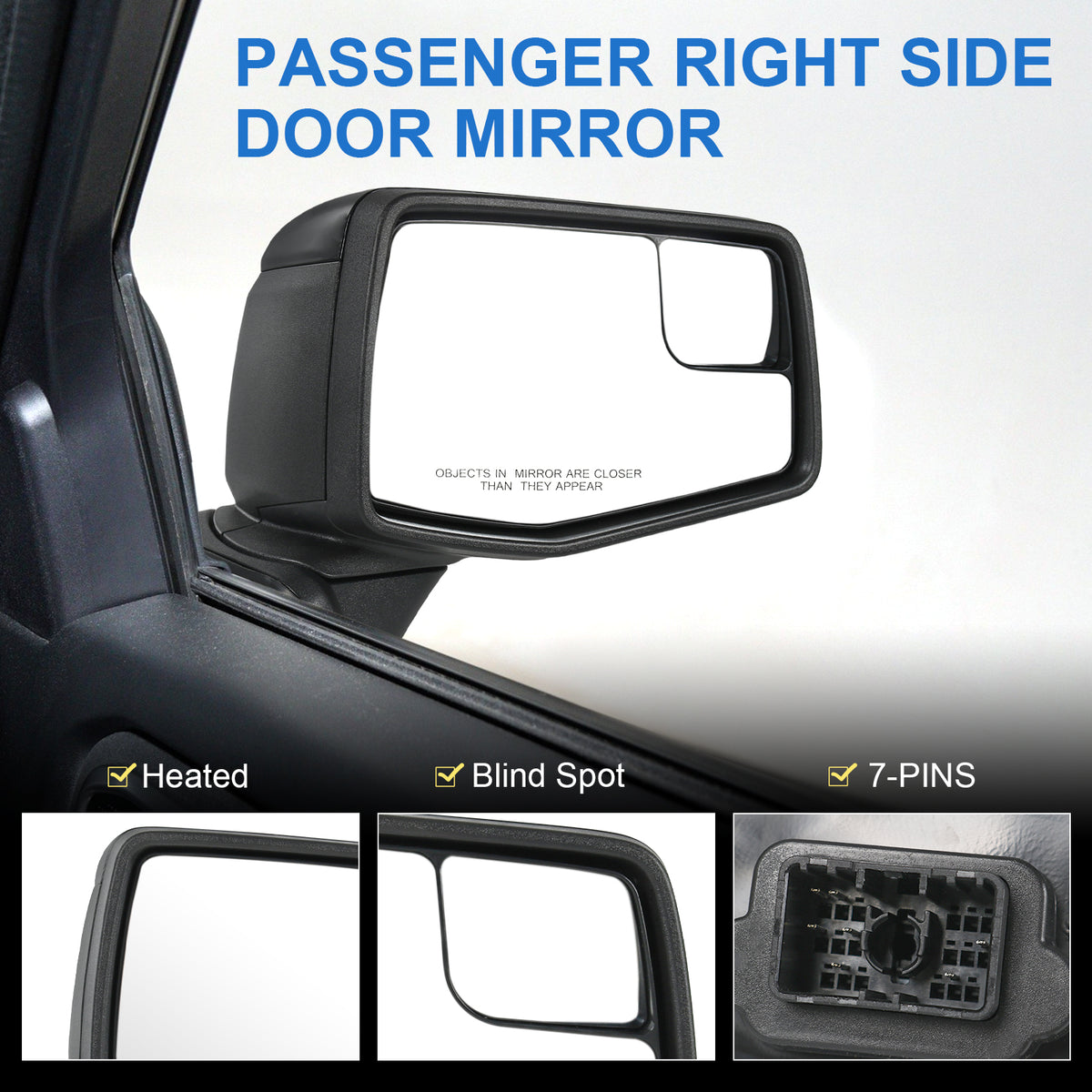 JDMSPEED Mirror Passenger Side Paintable For Chevrolet 2019-2022 Silve ...