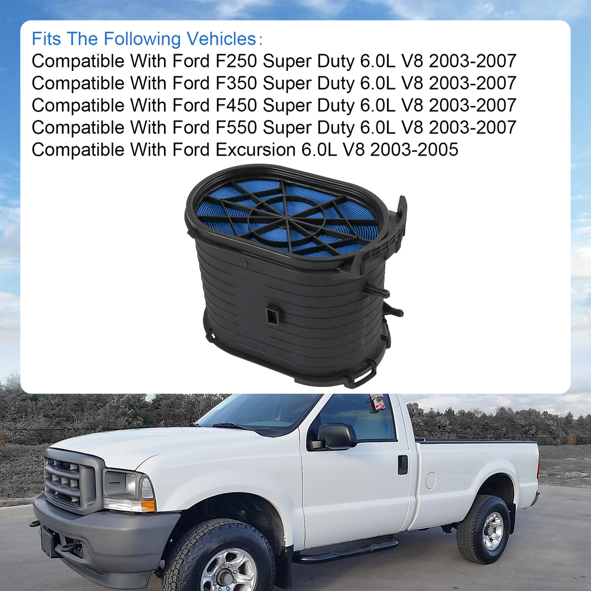 JDMSPEED Air Filter FA1778 For Ford Excursion F250 F350 F450 F550 6.0L ...