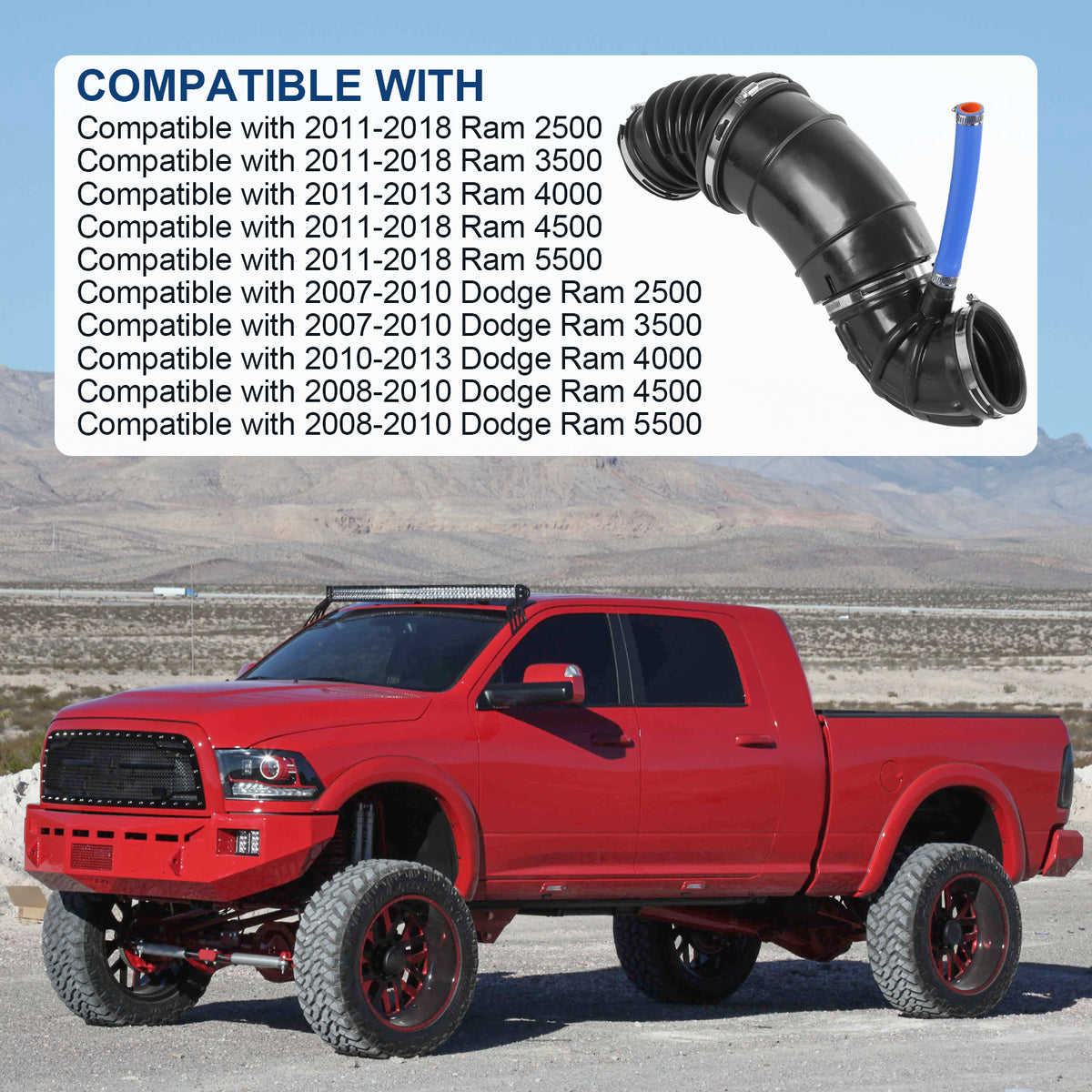 JDMSPEED Fits For Dodge Ram 2500 3500 4500 5500 2007-2018 Engine Air I ...