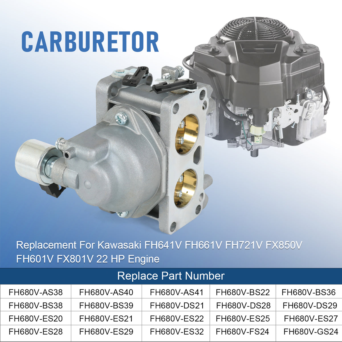 JDMSPEED Carburetor 49065-072 NEW For Kawasaki FH641V FH661V FH721V FX ...