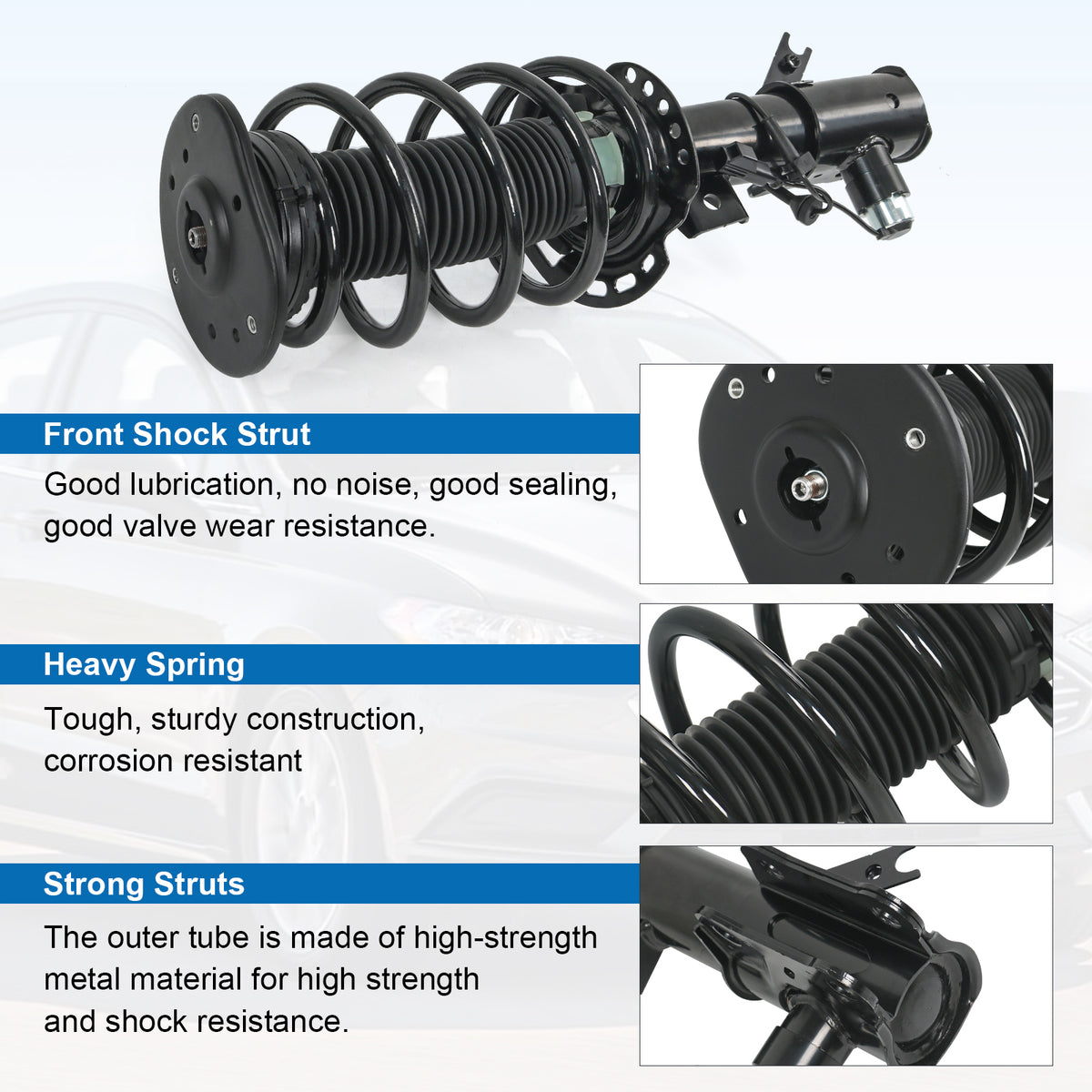 JDMSPEED Pair Front Shock Absorber Struts Spring Assys Electric For Li ...