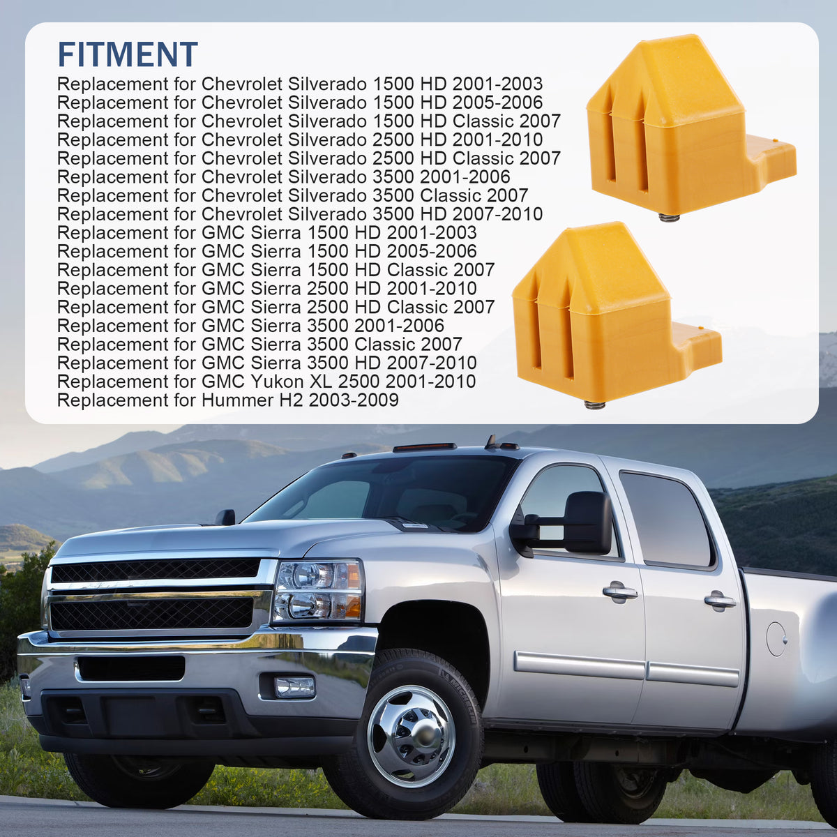 JDMSPEED 2x Front Suspension Bump Stop NEW For Hummer H2 GMC Sierra Yu ...