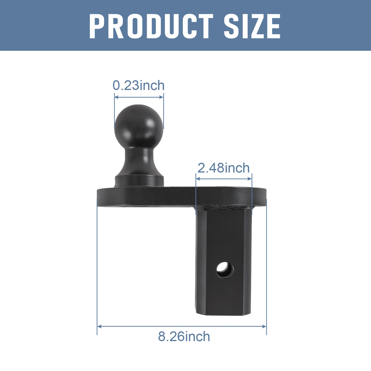 JDMSPEED Heavy Duty 4" Offset Extender W/ 2-5/16" Ball For Gooseneck H ...