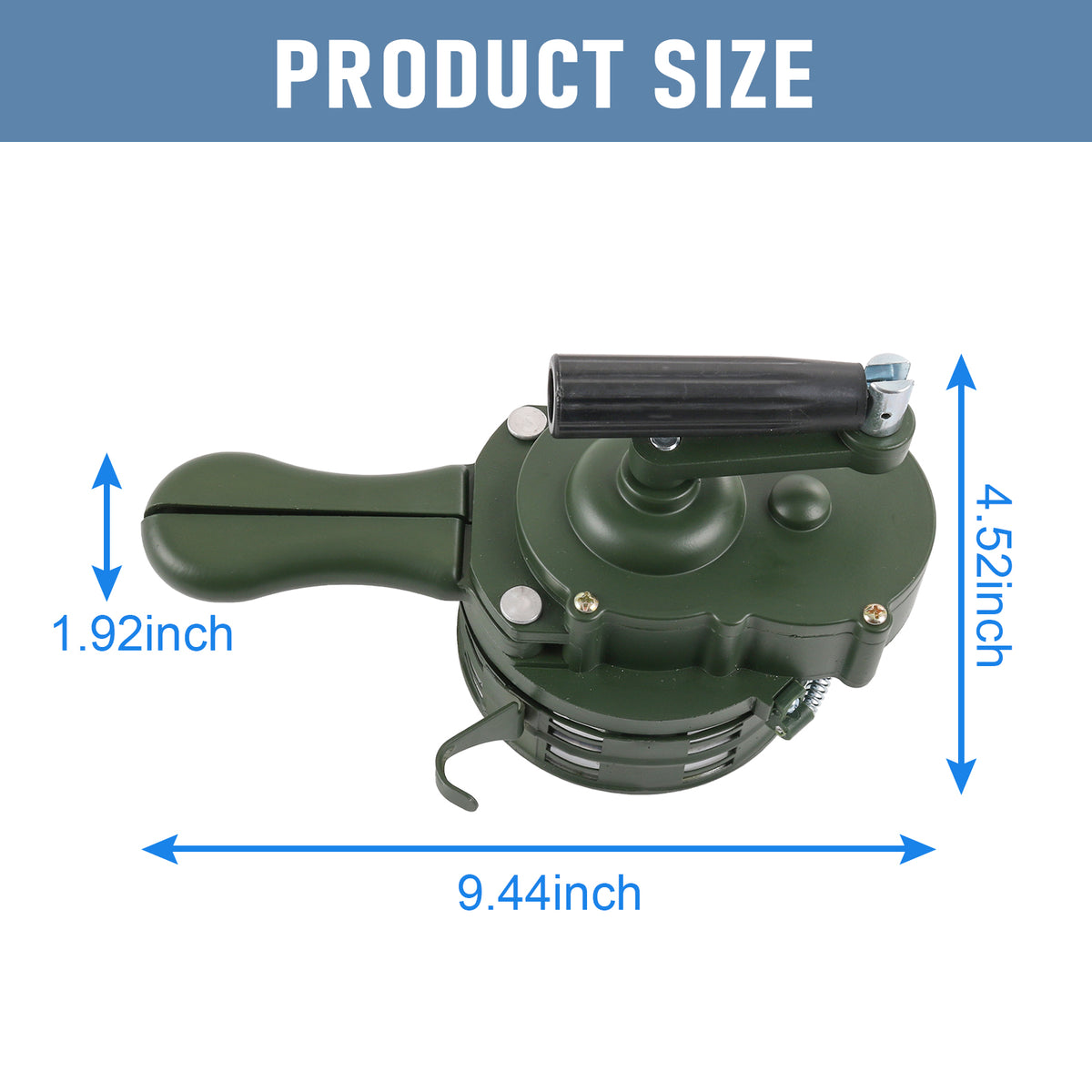 JDMSPEED Hand Crank Siren Horn Manual Operated Metal Alarm Handheld Ai ...