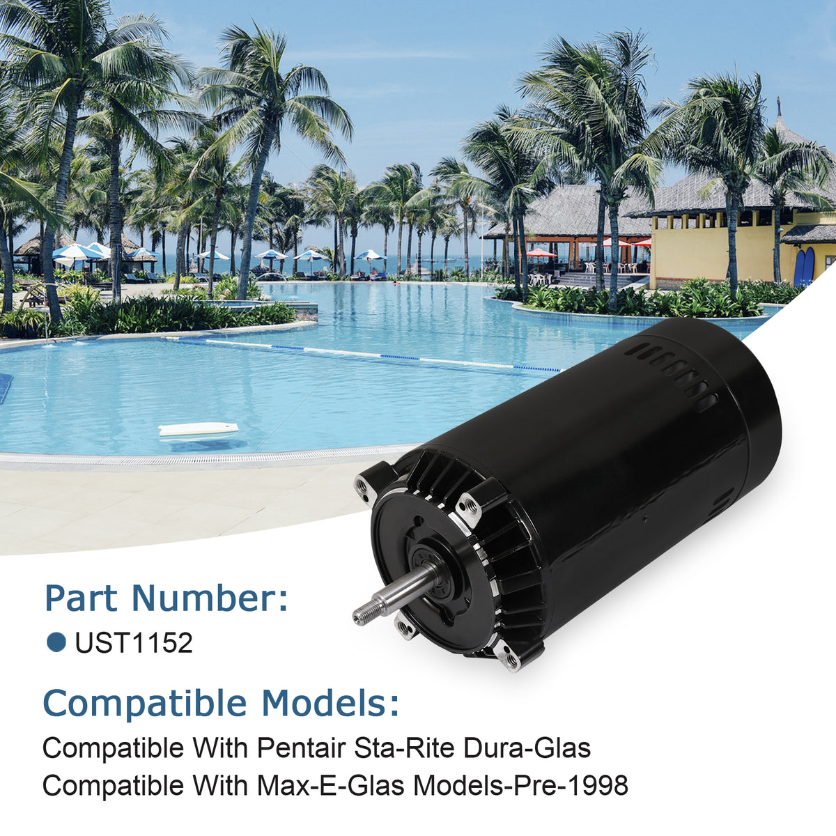 JDMSPEED 115/230V UST1152 Swimming Pool Pump Motor 1.5 HP NEW Fits Smi ...