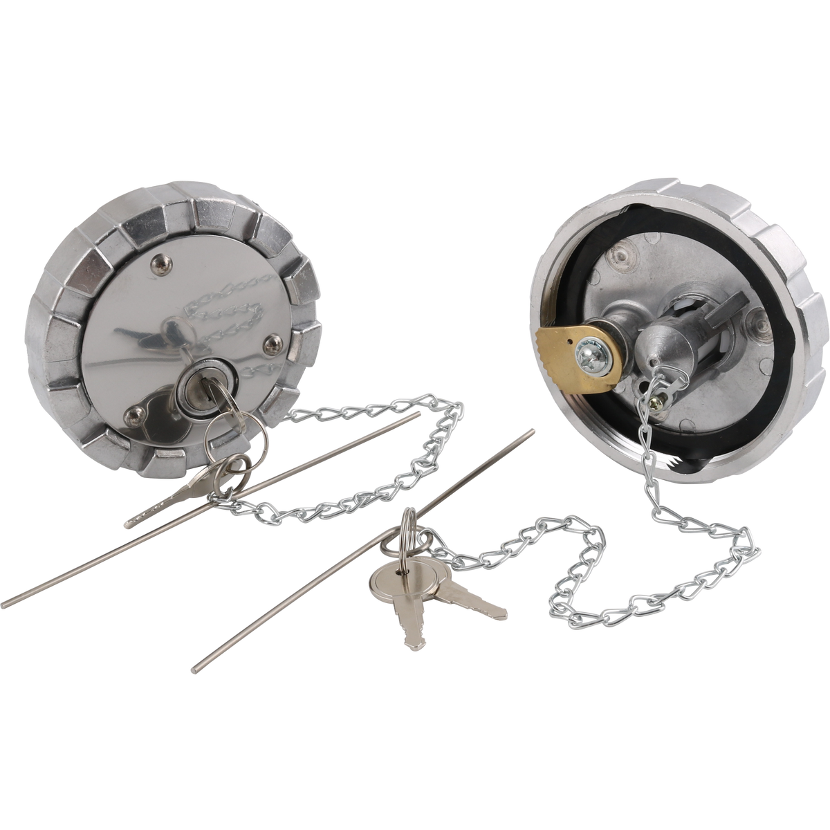 JDMSPEED 2X Fuel Tank Locking Gas Cap 3 1/2" Course Thread 5.5 TPI Fit ...