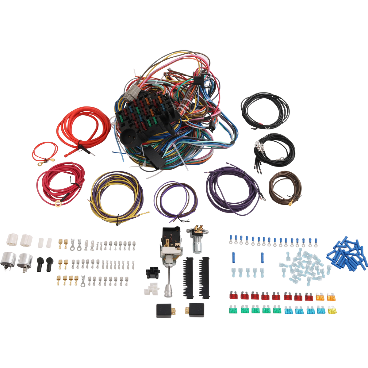 JDMSPEED Wiring Harness 22 Circuit Universal Street Rod w/ Detailed In ...