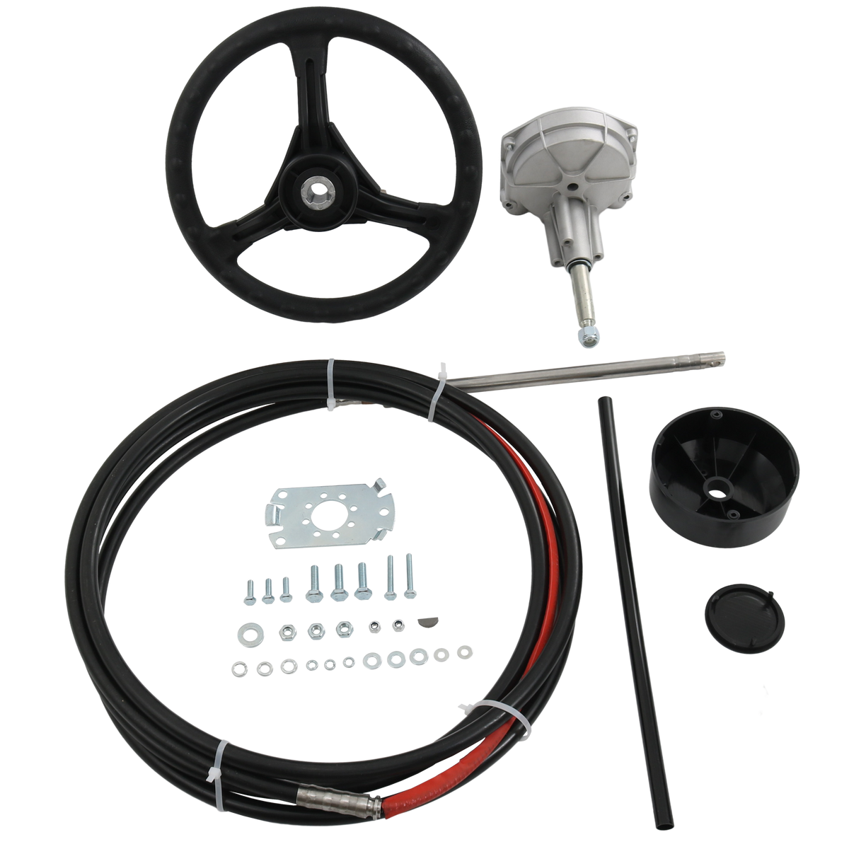 JDMSPEED 16 Feet Boat Rotary Steering System Outboard Kit Marine With ...