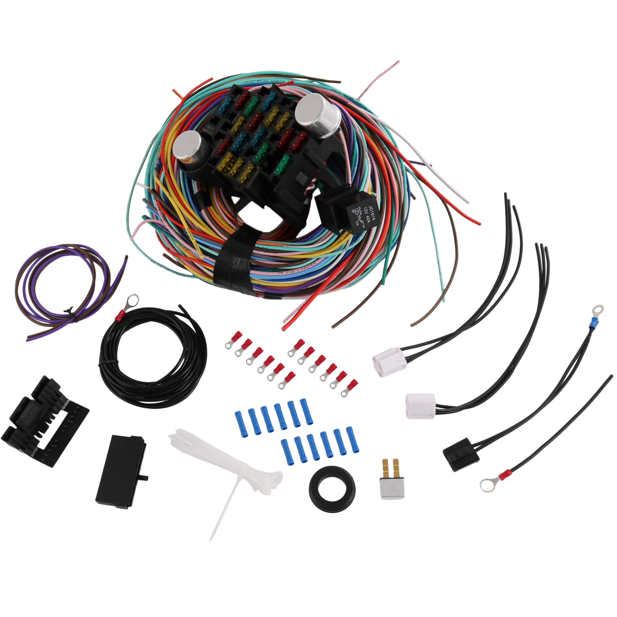 JDMSPEED Universal 21 Circuit Wiring Harness For Chevy Mopar Ford Hotr ...