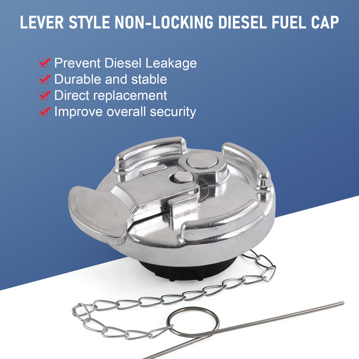 JDMSPEED Aluminum Locking Diesel Fuel Cap Replaces# 11-04859-200 60021 ...