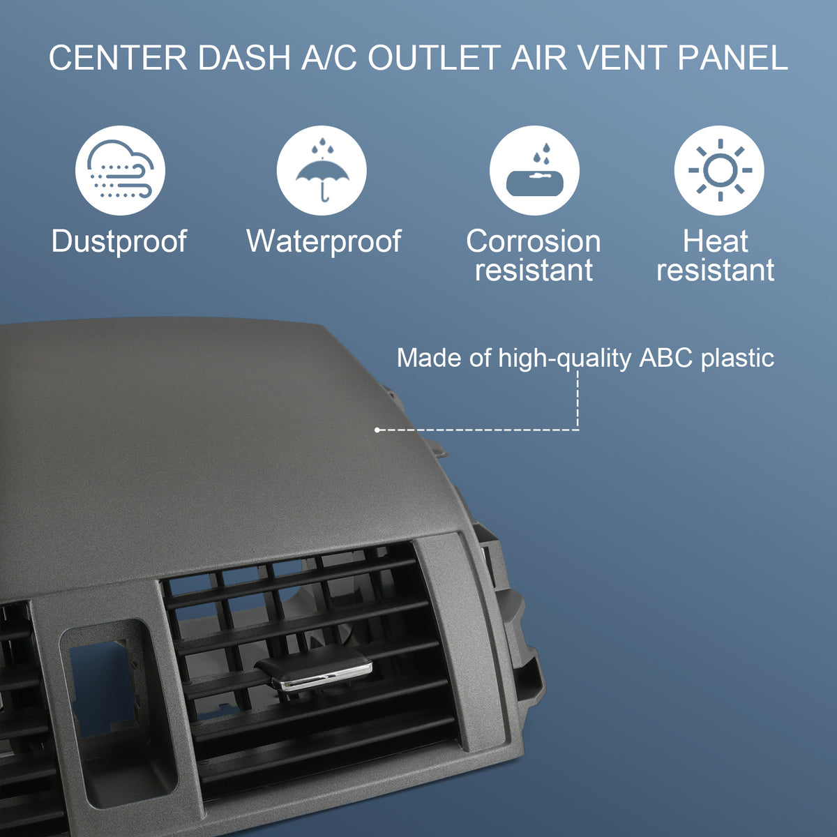 JDMSPEED Center Dash A/C Outlet Air Vent Panel For Toyota Corolla 2008 ...