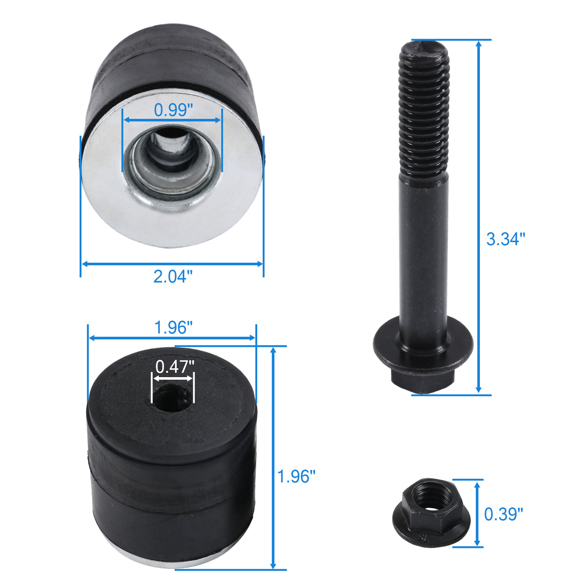 JDMSPEED For 1967-1989 GM Rubber Radiator Core Support Body Mount Bush ...