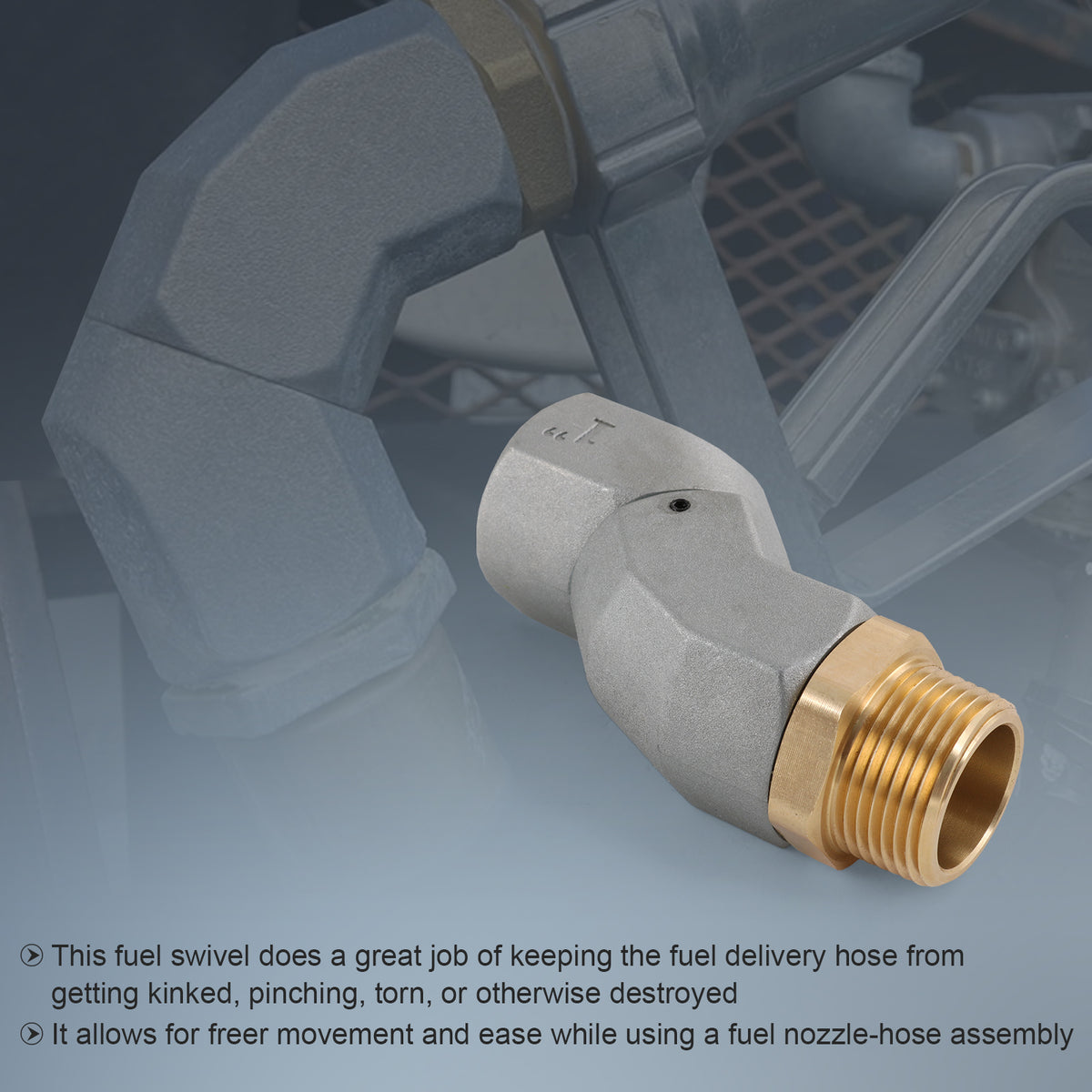 JDMSPEED 1 Inch Fuel Hose Swivel 360 Rotating Connector for Fuel Trans ...