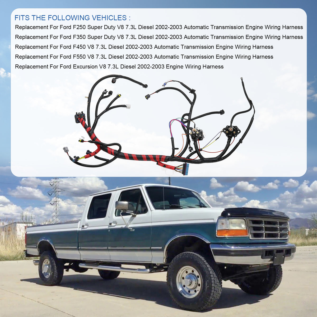 JDMSPEED Engine Wiring Harness For 02-03 Ford Super Duty 7.3L Diesel w ...