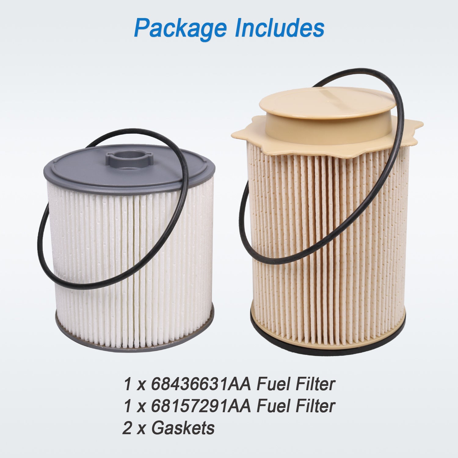 JDMSPEED Diesel Fuel Filter Set 68436631AA & 68157291AA For 19-21 Ram ...