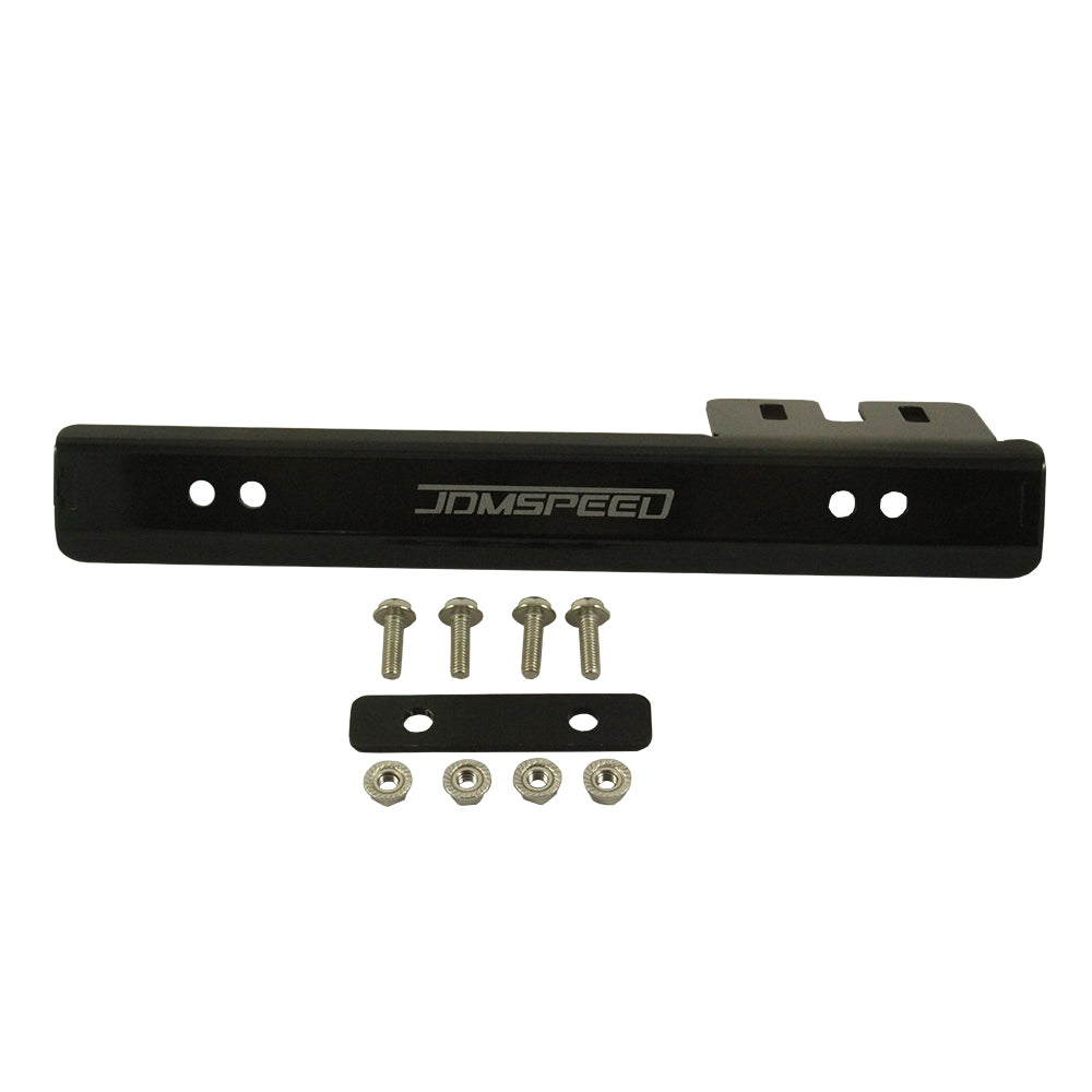 JDMSPEED Black Universal Front Bumper License Plate Bracket Side Mount ...