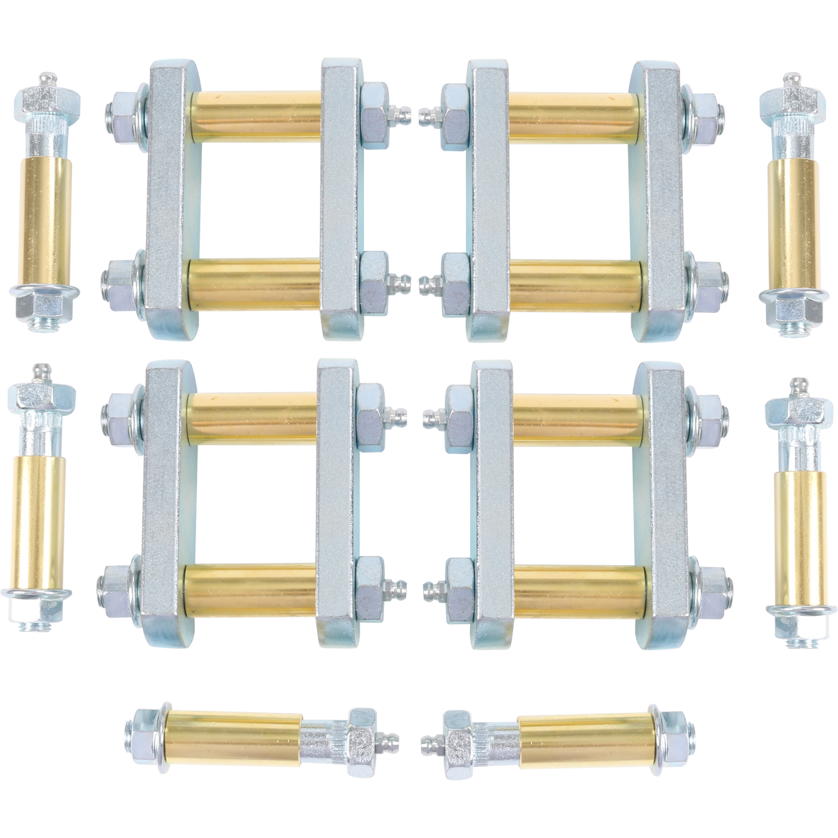 JDMSPEED Greasable Shackle Spring Bolt Link Kit Fits Heavy Duty Tandem ...