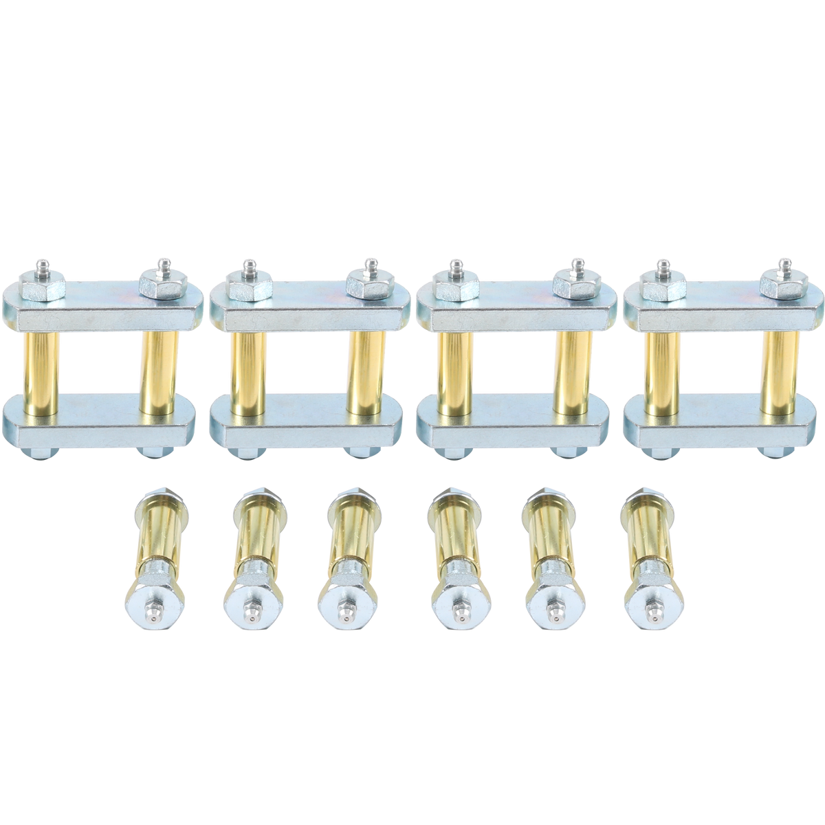 JDMSPEED Greasable Shackle Spring Bolt Link Kit Fits Heavy Duty Tandem ...