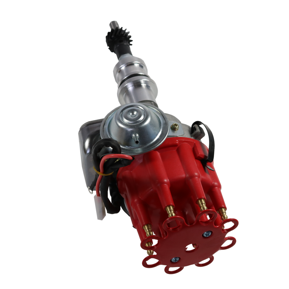 JDMSPEED Red Cap HEI Ignition Distributor and Plug Wires For Small Blo ...