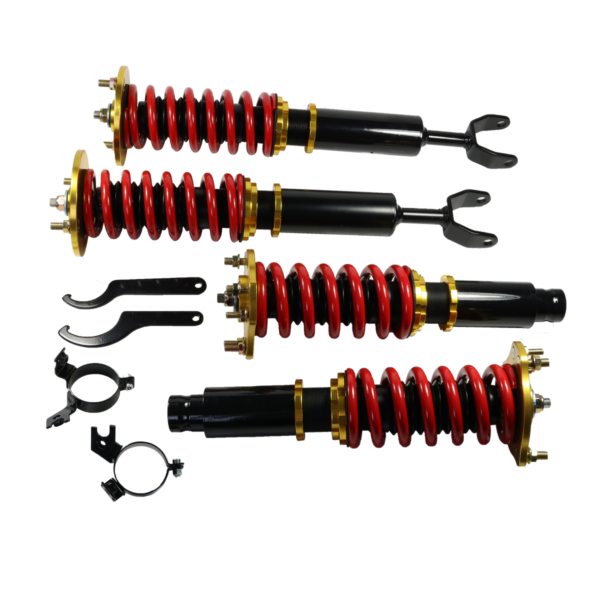 JDMSPEED 4PCS Front & Rear Coilovers Struts Kit For 1992-2001 Honda Pr ...