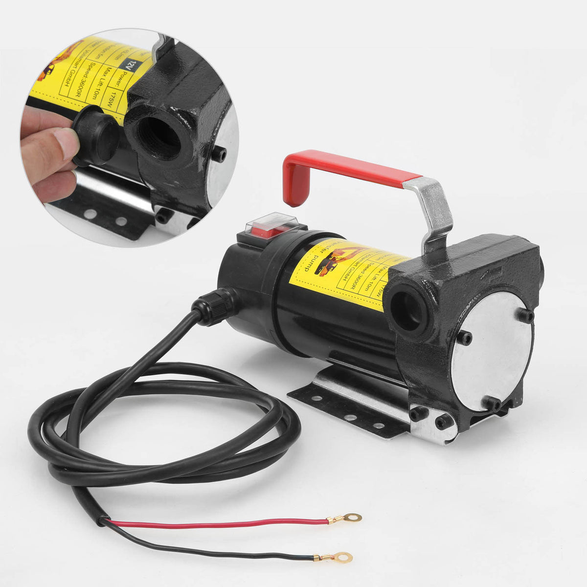 JDMSPEED Portable 12V DC Electric Fuel Transfer Pump Kit Works With Di ...